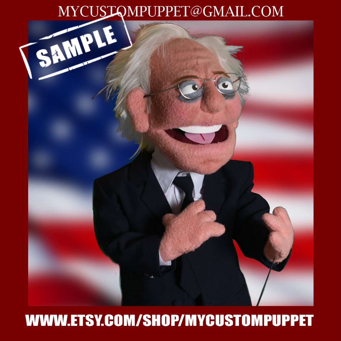 Bernie Sanders Puppet Custom Made Puppet Custom Made Puppets - Etsy