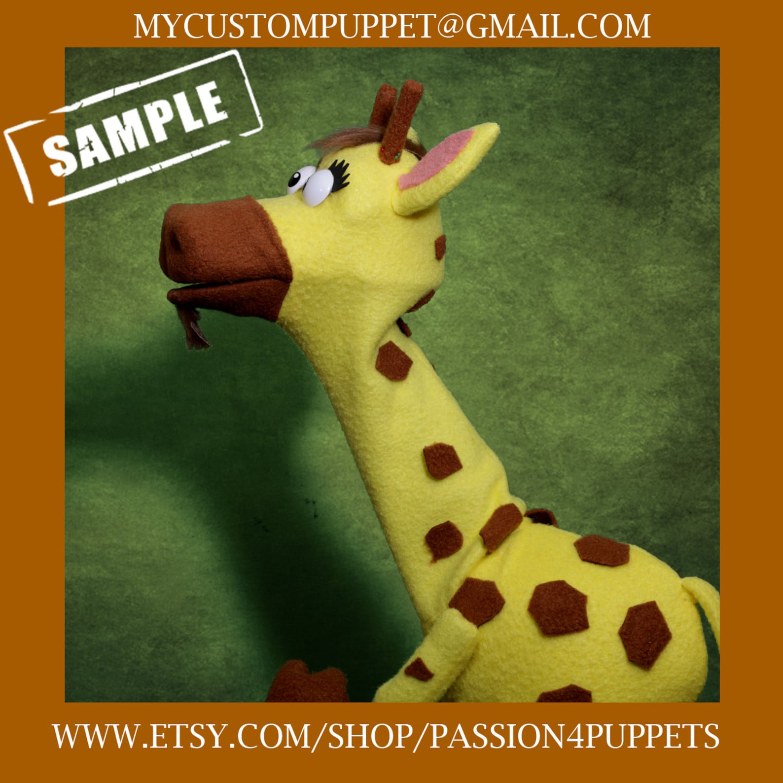 Custom Professional " Animal Puppets " Your Design or Ours! or Portrait ...