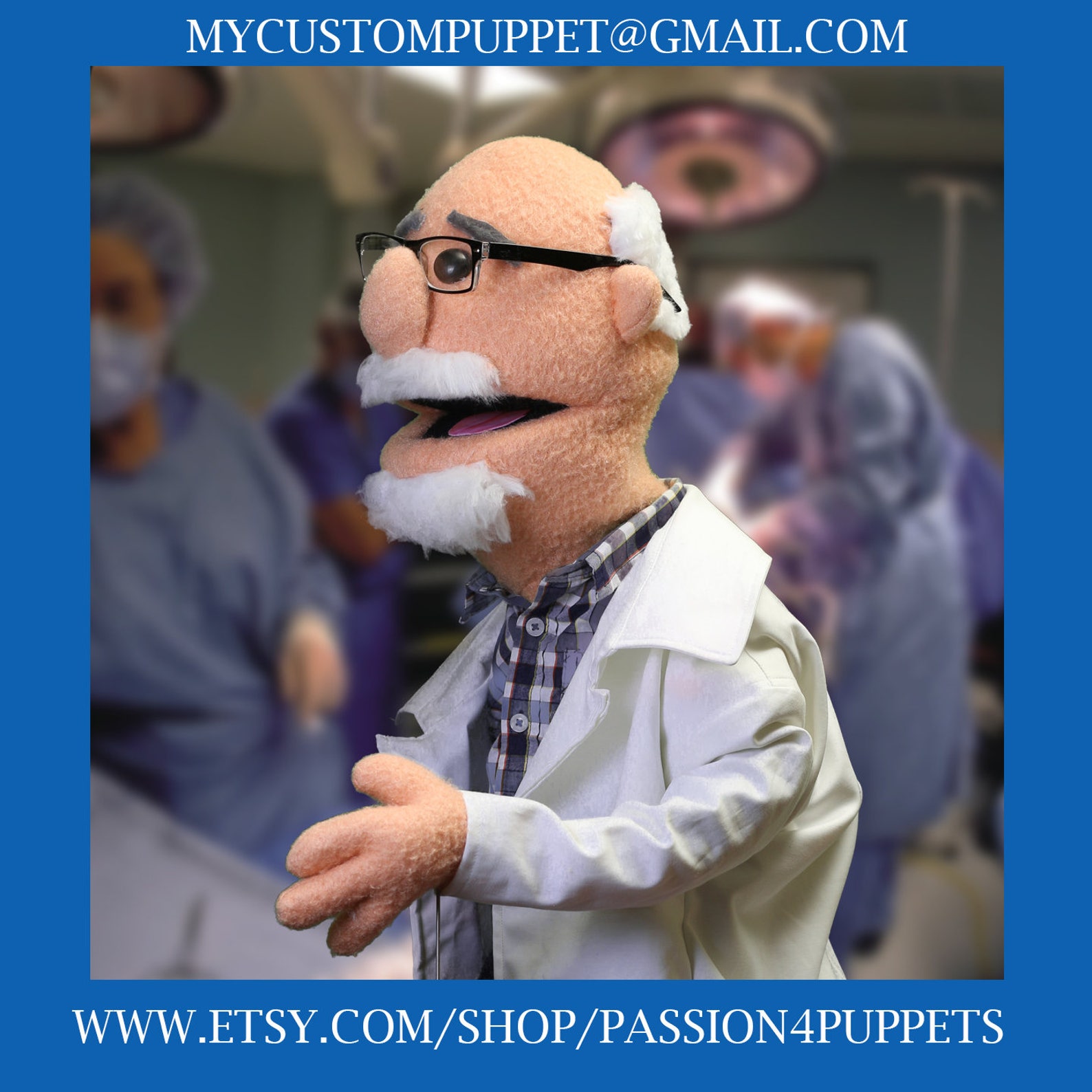 Custom Professional Rod Hand Puppet in Antron Fleece From Your Design ...