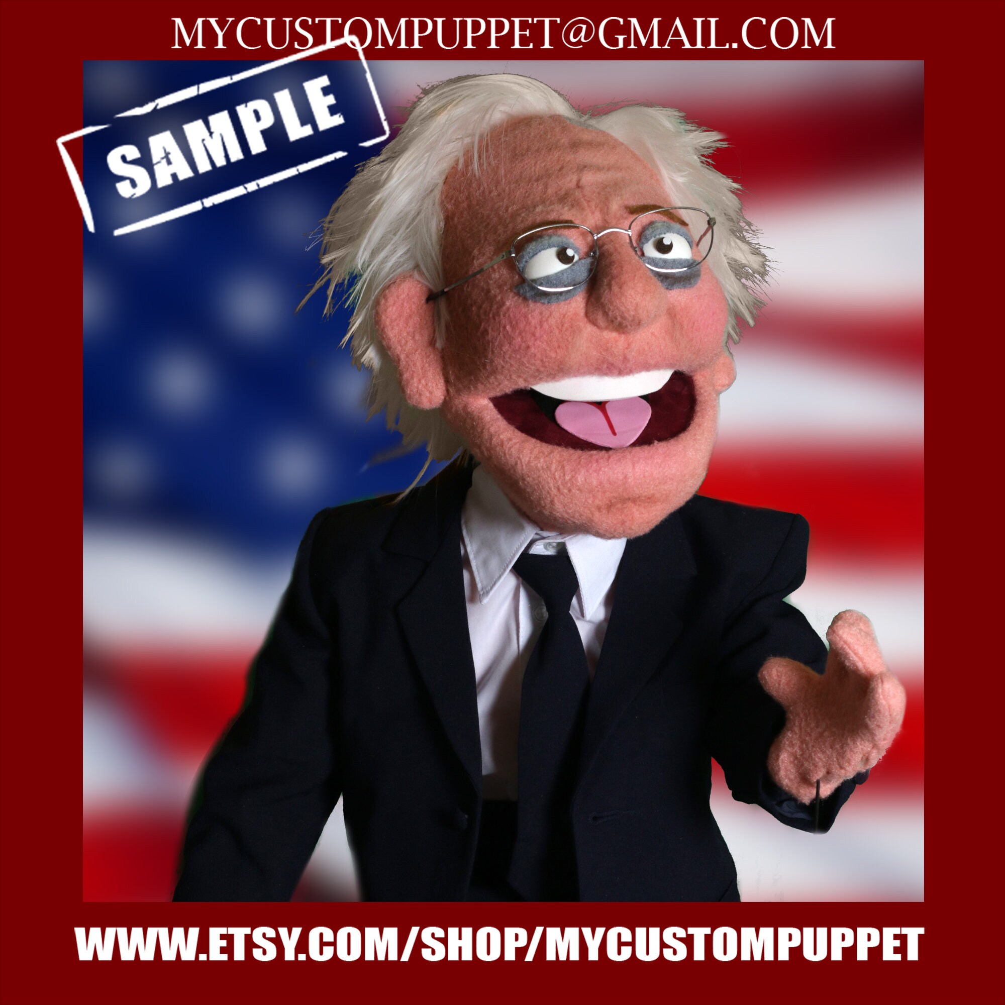 Bernie Sanders Puppet Custom Made Puppet Custom Made Puppets - Etsy