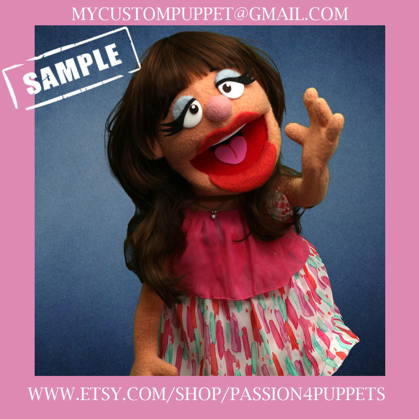 Custom Professional Rod Hand Puppet in Antron Fleece From Your - Etsy ...