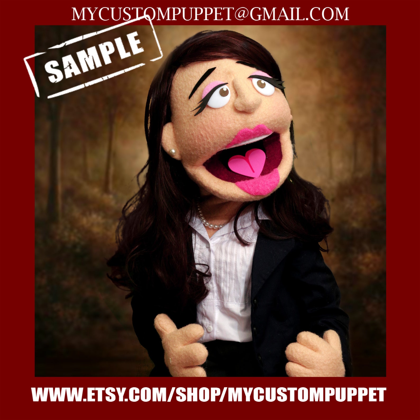 Female Puppet, Custom Made Puppet Custom Puppets Puppet Maker - Etsy