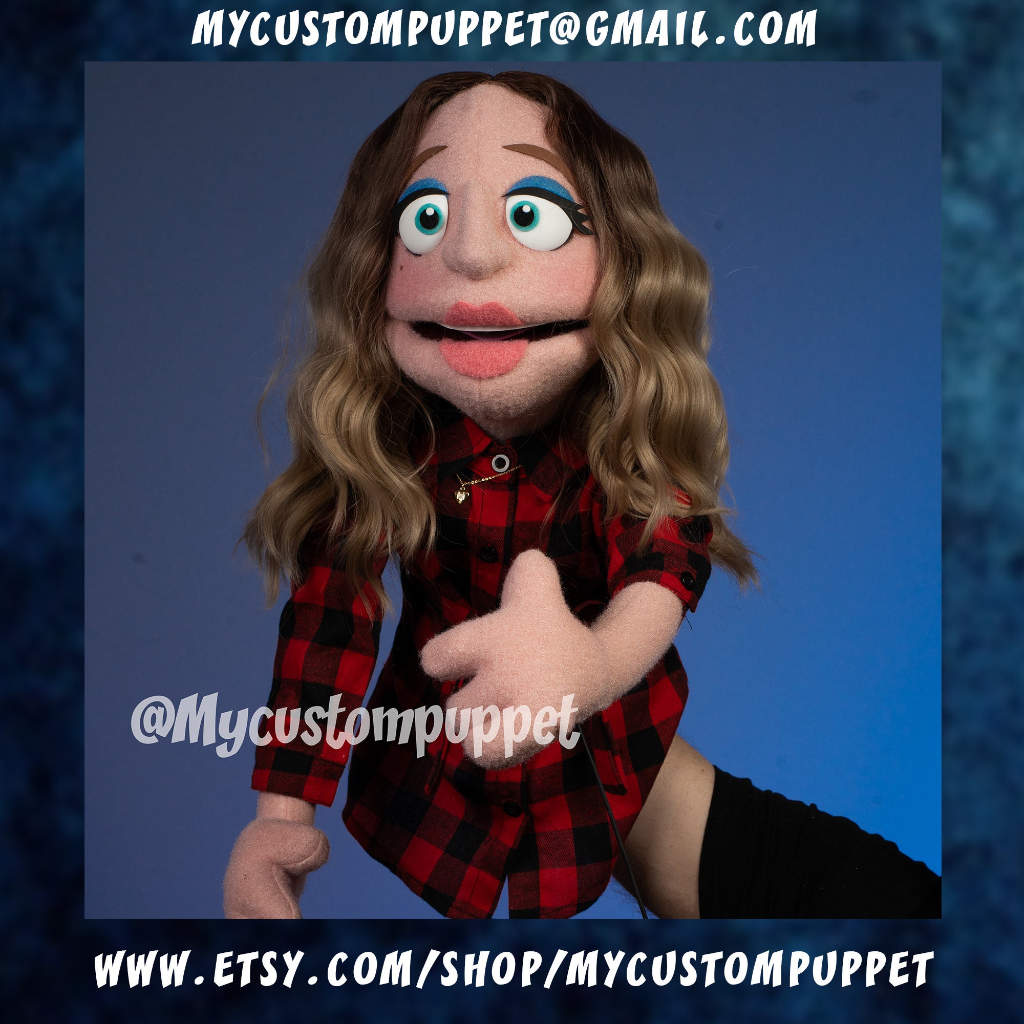 Custom Professional Female Puppet Rod Hand Puppet From Your Design or ...
