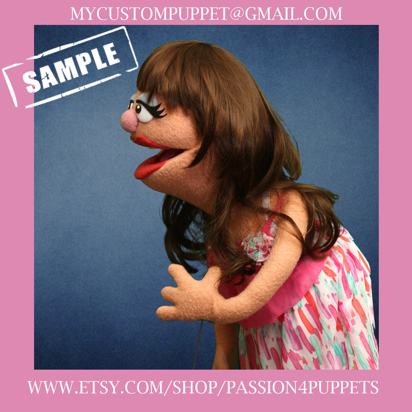 Custom Professional Rod Hand Puppet in Antron Fleece From Your - Etsy ...