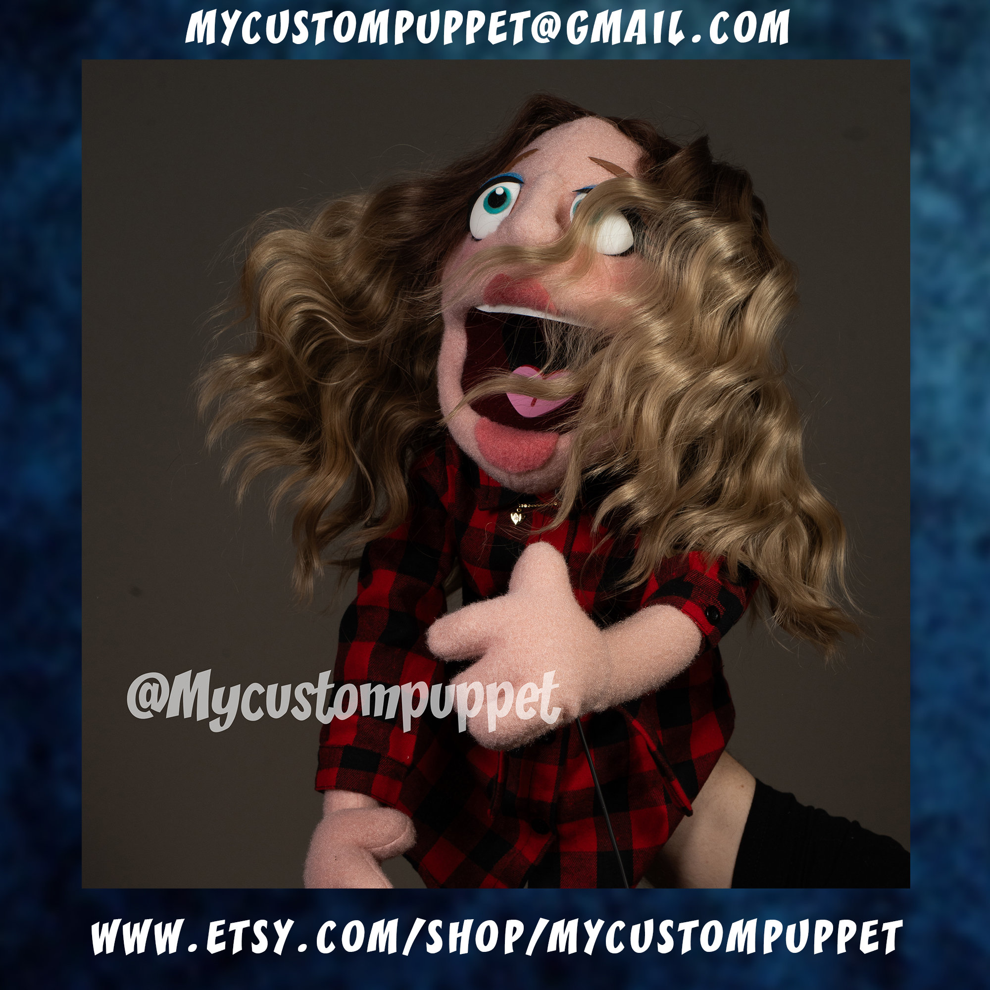 Custom Professional Female Puppet Rod Hand Puppet From Your Design or ...