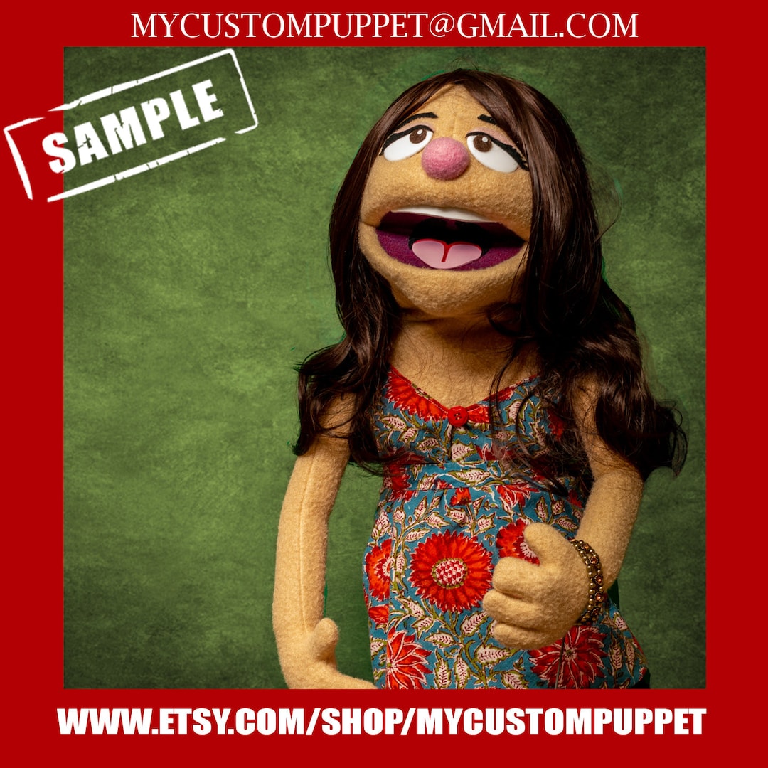 Custom Professional Rod Hand Puppet in Muppet Fleece From Your Design ...