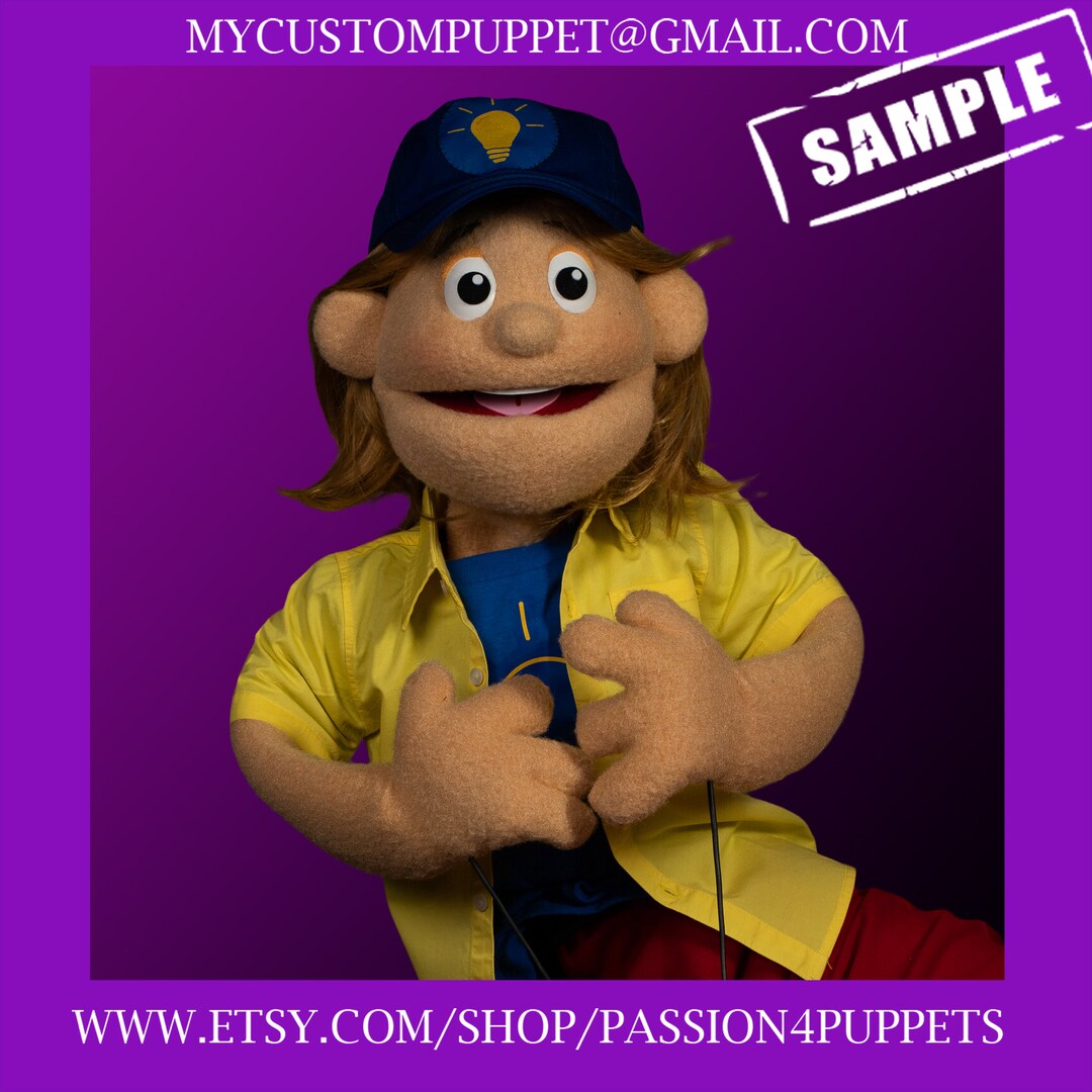 Custom Professional Boy Puppet Rod Hand Puppet in Antron Fleece From ...