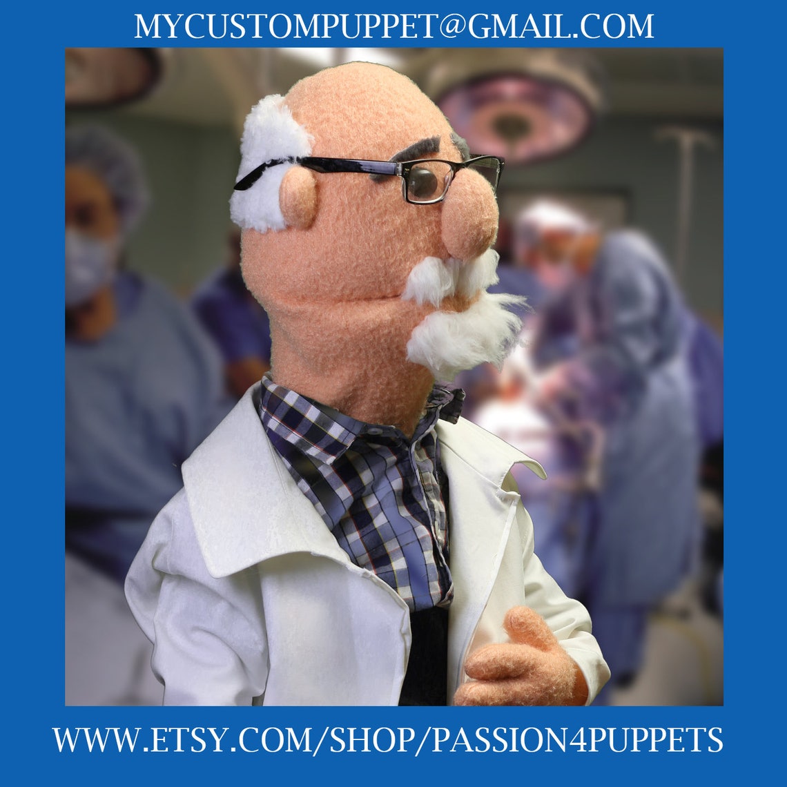 Custom Professional Rod Hand Puppet in Antron Fleece From Your - Etsy