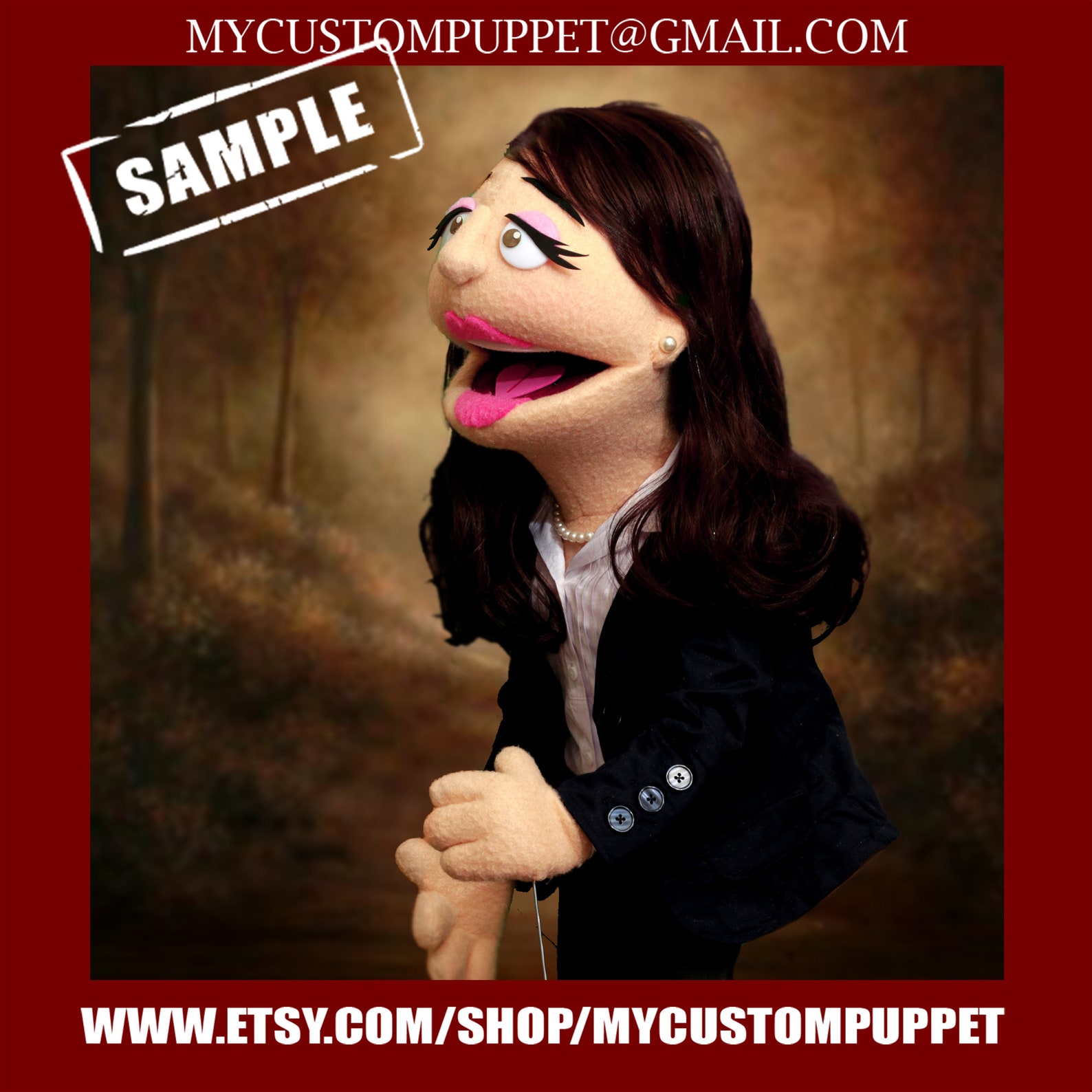 Female Puppet, Custom Made Puppet Custom Puppets Puppet Maker - Etsy