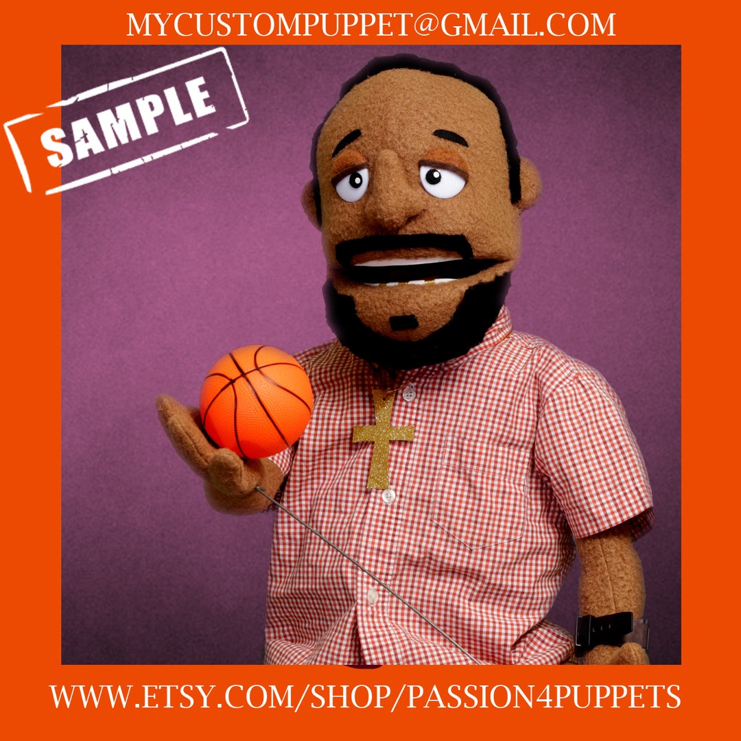 Custom Professional Rod Hand Puppet in Muppet Fleece From Your Design ...