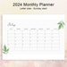 2024 & 2025 Calendar 2024 2025 Minimalist Plant-themed Horizontal ...