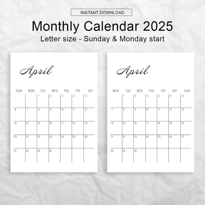 2025 Minimalist Planner Calendar 2025 Vertical Design Calendar With ...