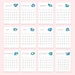 2024 Calendar Minimalist Sea Theme Calendar 2024 Watercolor Ocean Views ...