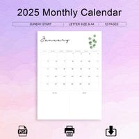 2024 & 2025 Calendar 2024 2025 Yearly Calendar Printable Minimalist ...