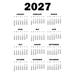 2027 Png Calendar Transparent Background, Minimalist Digital Calendar ...
