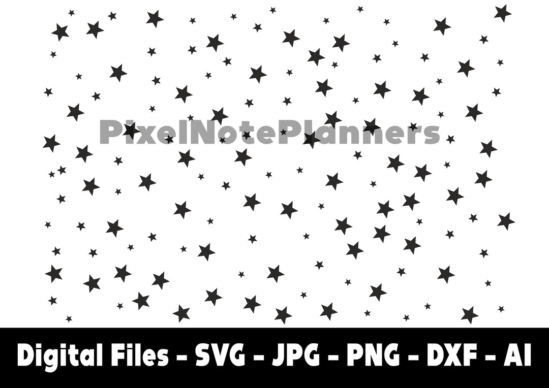 Stars Pattern SVG | Star Sparkle Template | Cut Files for Cricut | Star ...