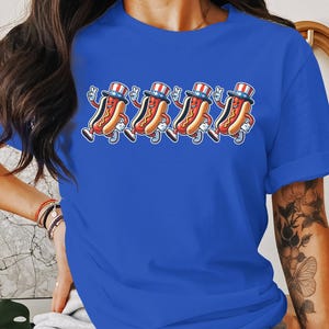 Fun Hot Dog Uncle Sam T-shirt, Cute Graphic Tee for BBQ Lovers and ...