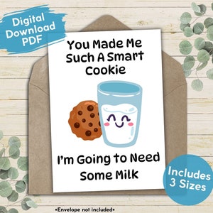 Smart Cookie Thank You Teacher Printable Carding, Teacher Appreciation ...