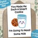 Smart Cookie Thank You Teacher Printable Carding, Teacher Appreciation ...