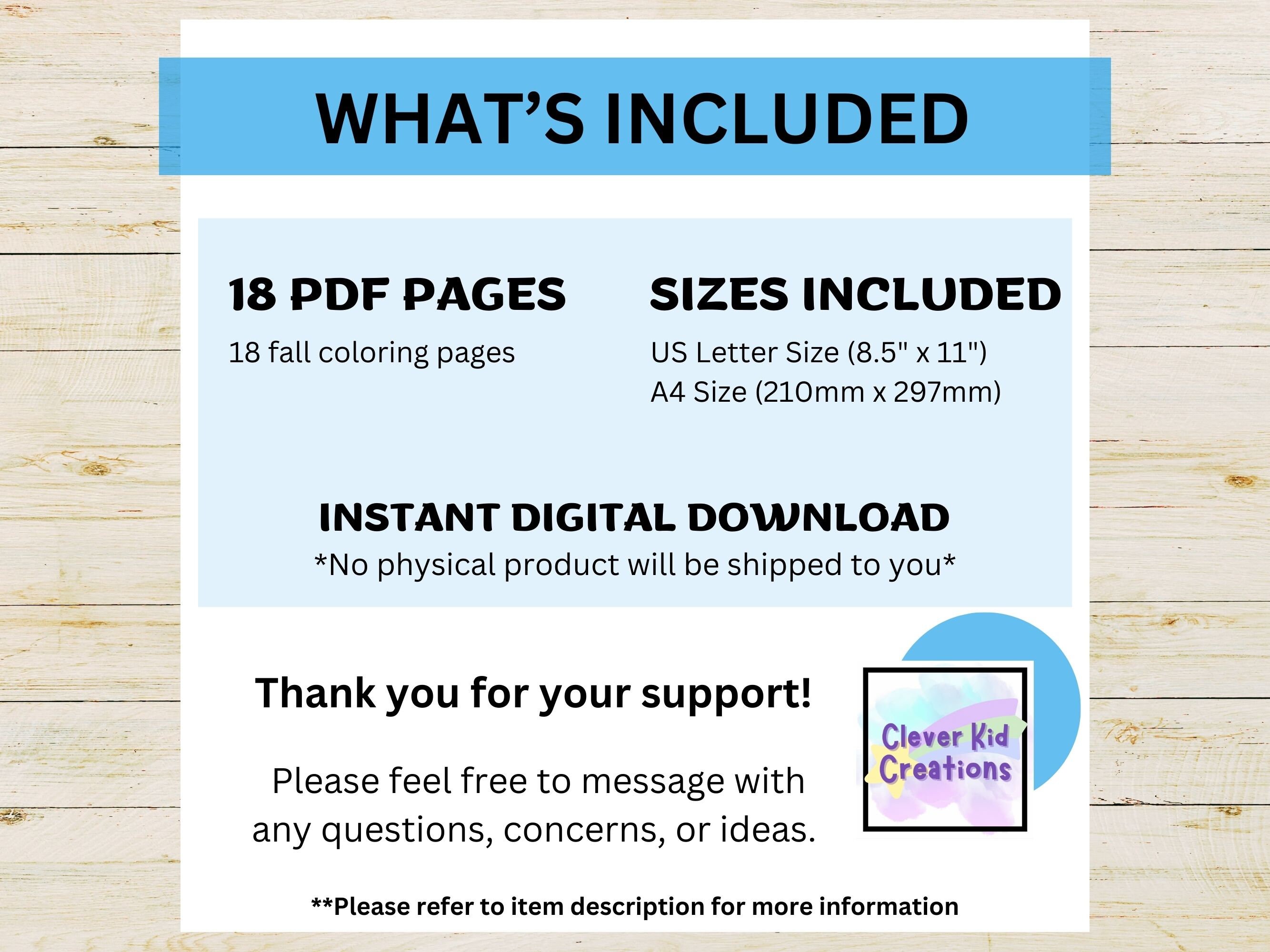 Fall Themed Printable Coloring Pages, Autumn Season Coloring Book ...