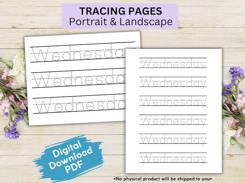 Days and Months Practice Worksheets for Kids, Printable Days of the ...