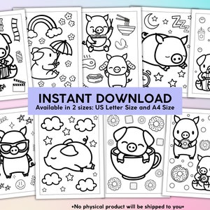 Simple Cute Pig Coloring Pages for Kids Printable, Adorable Pig ...