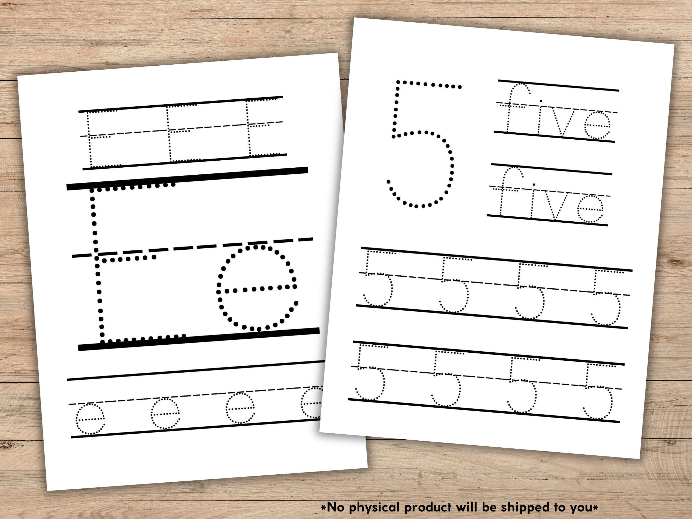 ABC and Number Tracing Printable Worksheets for Kids, Alphabet and ...