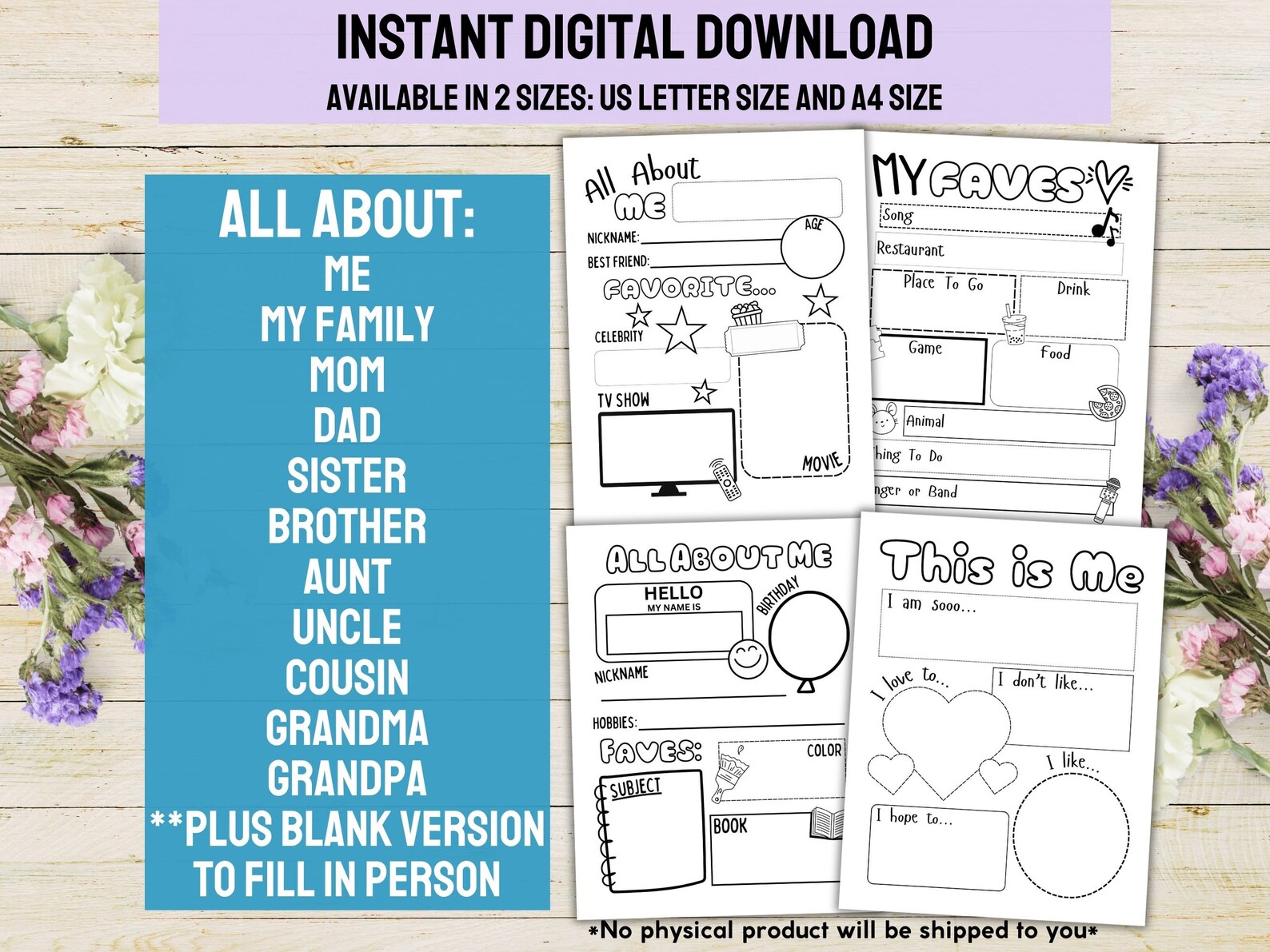 All About My Family Printable Book for Kids, This is My Family Template ...