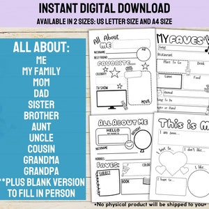 All About My Family Printable Book for Kids, This is My Family Template ...
