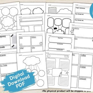 Idea Mapping Printable Worksheet Bundle for Kids, Brain Storm, Mind ...