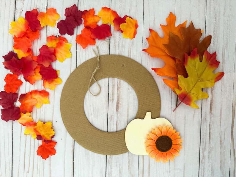 DIY Fall Wreath Kids Craft Kit, Fun and Festive Autumn Art Project ...