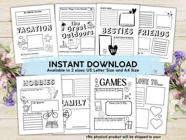 All About Me Book Printable Worksheet for Kids, About Me Booklet, This ...