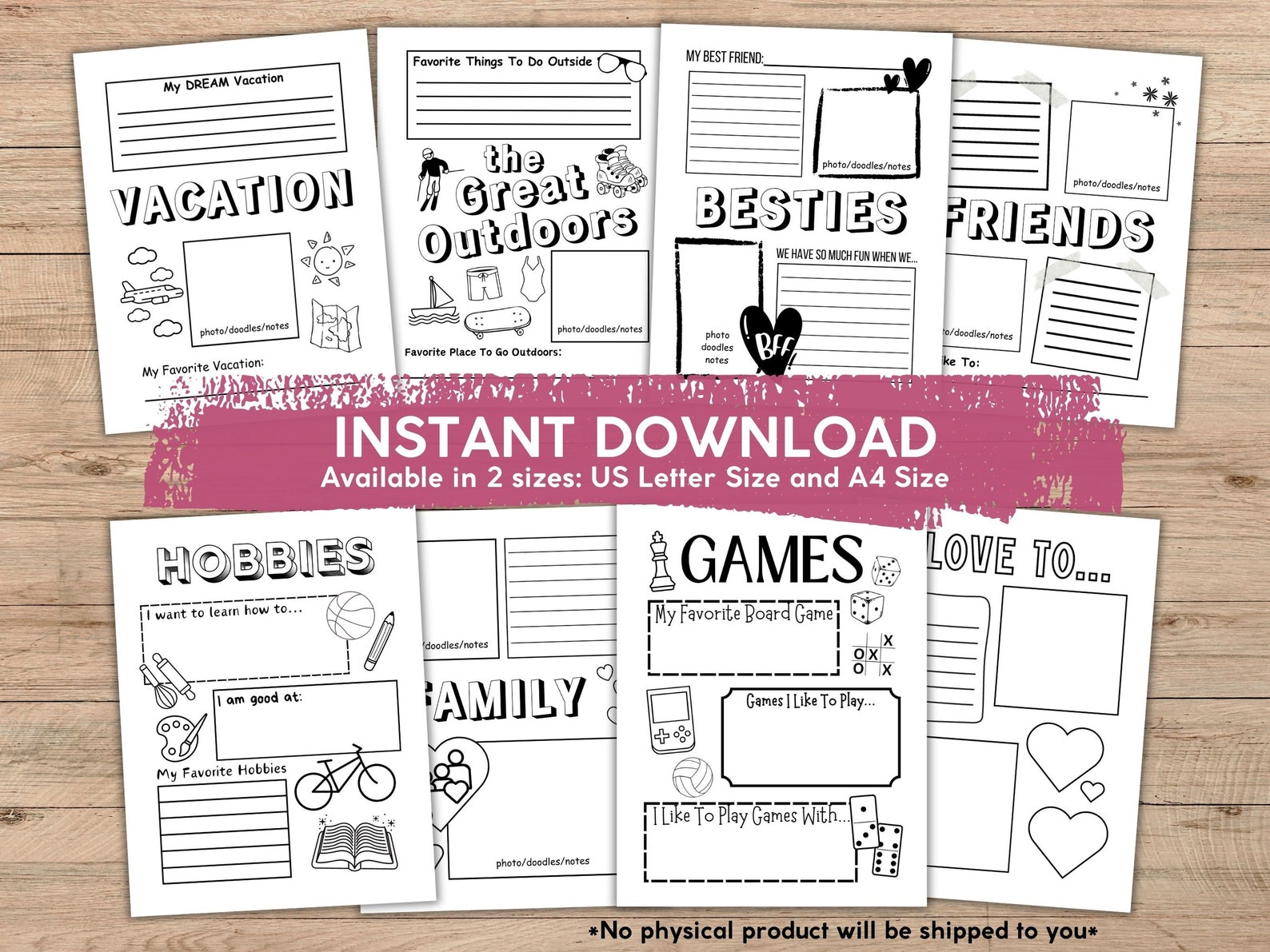 All About Me Printable Activity Book for Kids, This is Me Worksheet ...
