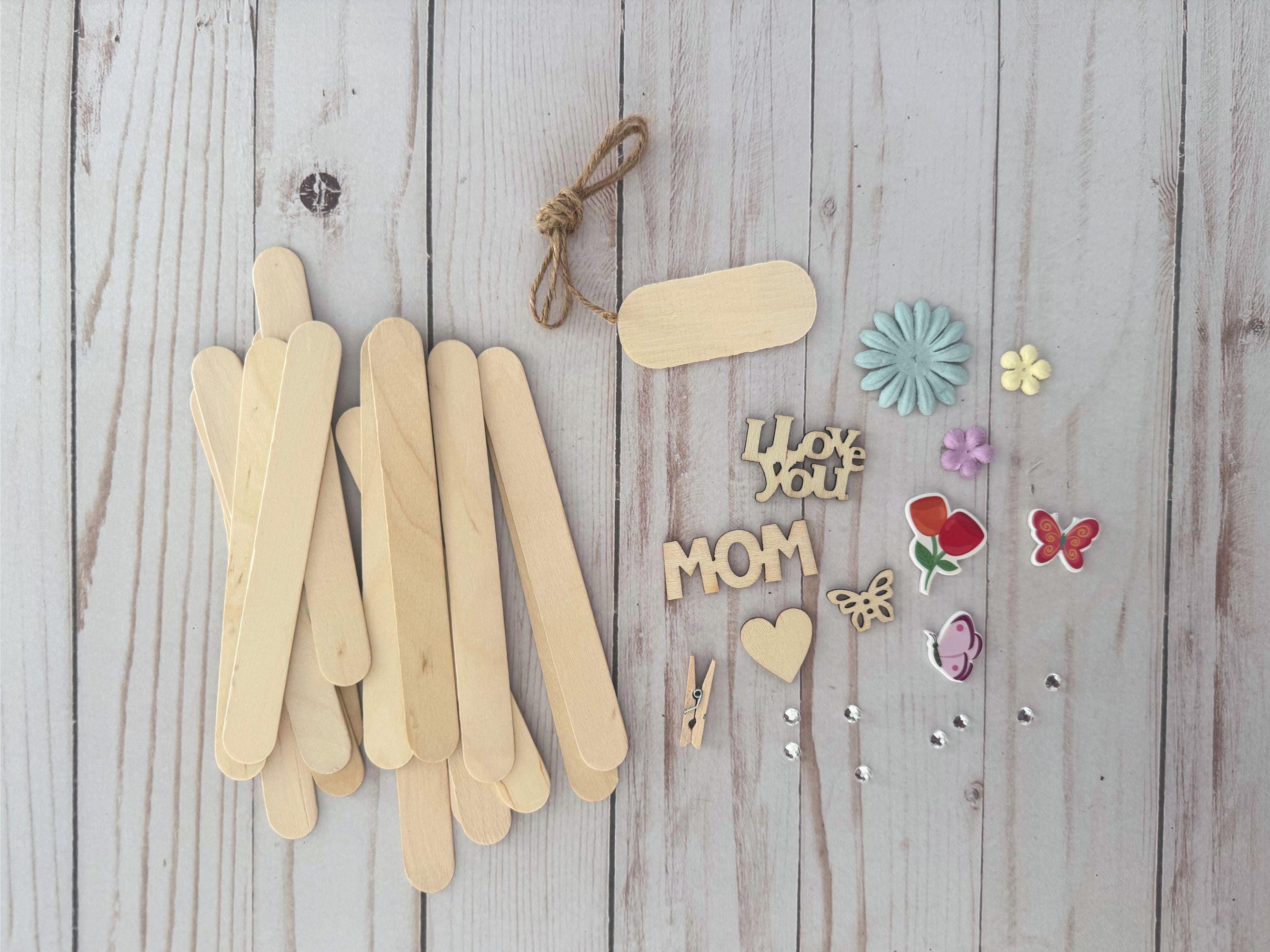 DIY Mother's Day Popsicle Stick Frame Kids Craft Kit, Unique Handmade ...