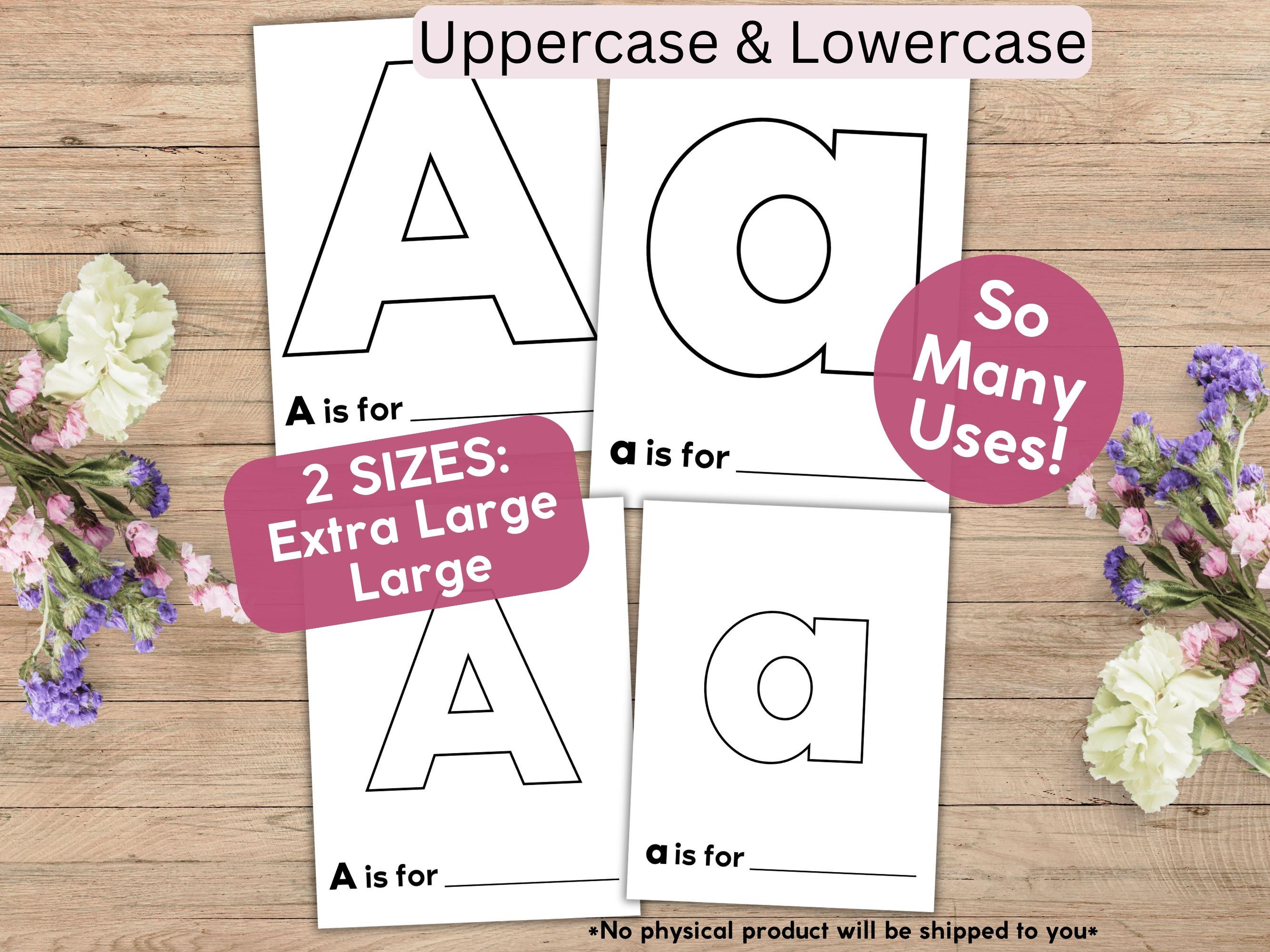 Large Block Letter Pages for Kids Alphabet Crafts, Printable Letter ...