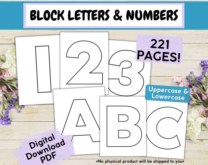 Bright Colored Printable Letters A-Z - Etsy