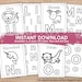 Alphabetic Simple Animal Coloring Pages for Kids, Printable Alphabet ...