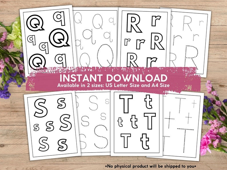 Handwriting Letter Practice Printable Worksheet Bundle, Preschool ...