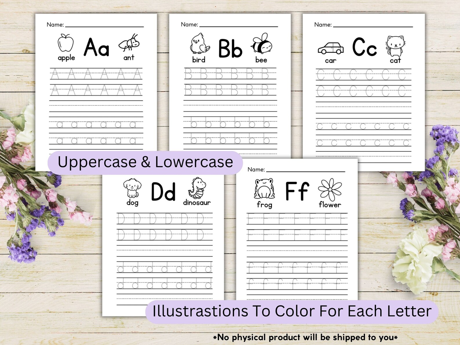 Alphabet Letter Tracing Printable Worksheet for Kids, Learn ABC for ...