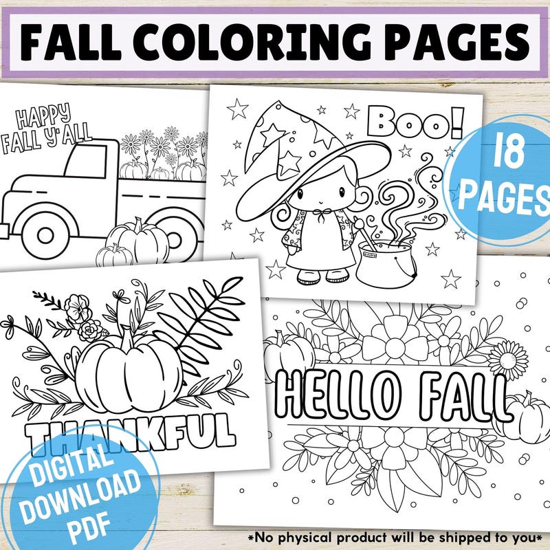 Printable Coloring Pages - Etsy