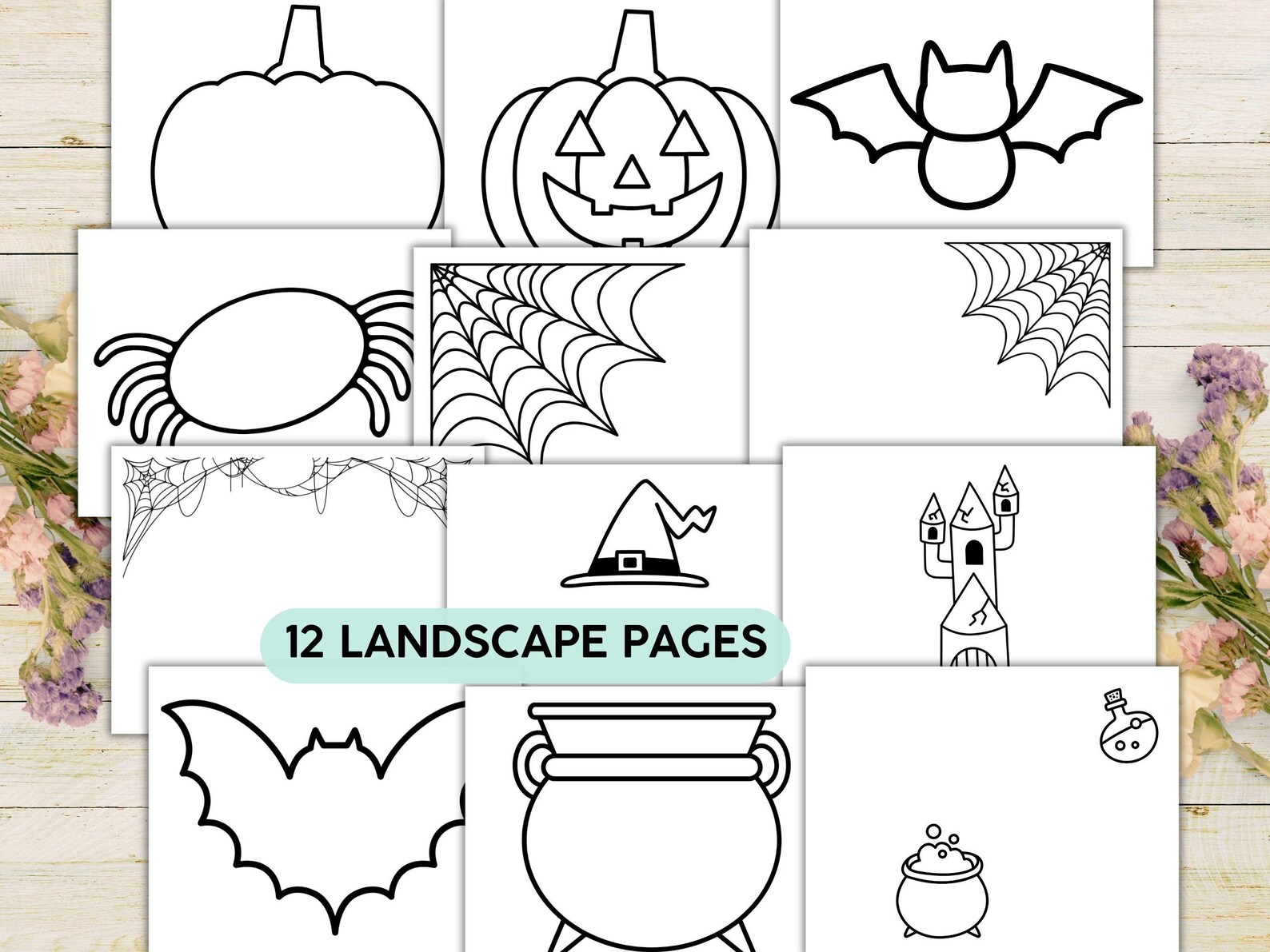 Halloween Simple Printable Outlines for Kids Crafts, Seasonal Coloring ...