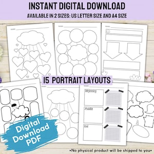 Idea Mapping Printable Worksheet Bundle for Kids, Brain Storm, Mind ...