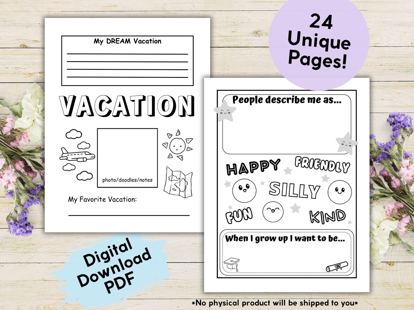All About Me Book Printable Worksheet for Kids, About Me Booklet, This ...