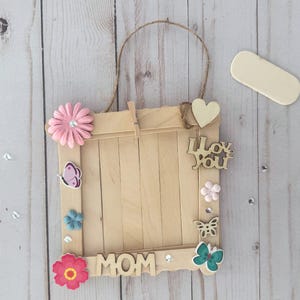 DIY Mother's Day Popsicle Stick Frame Kids Craft Kit, Unique Handmade ...