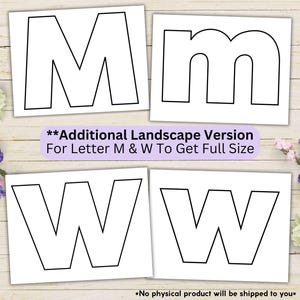 Large Alphabet Block Letters for Kids Crafts, Printable Uppercase and ...