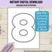 Extra Large Block Numbers for Kids Crafts, Printable Number Practice ...