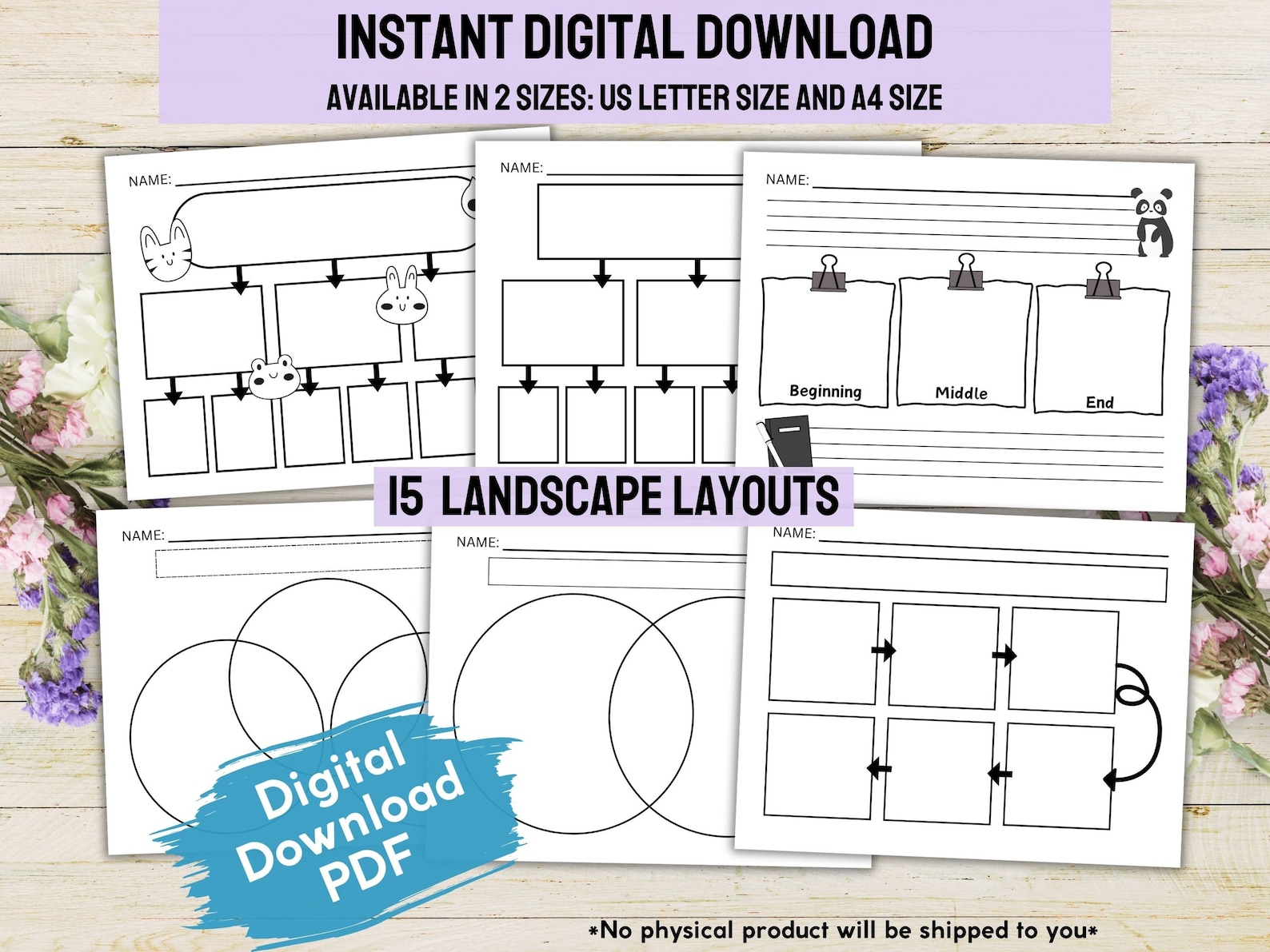Idea Mapping Printable Worksheet Bundle for Kids, Brain Storm, Mind ...