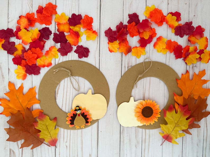 DIY Fall Wreath Kids Craft Kit, Fun and Festive Autumn Art Project ...