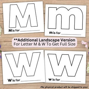 Large Block Letter Pages for Kids Alphabet Crafts, Printable Letter ...