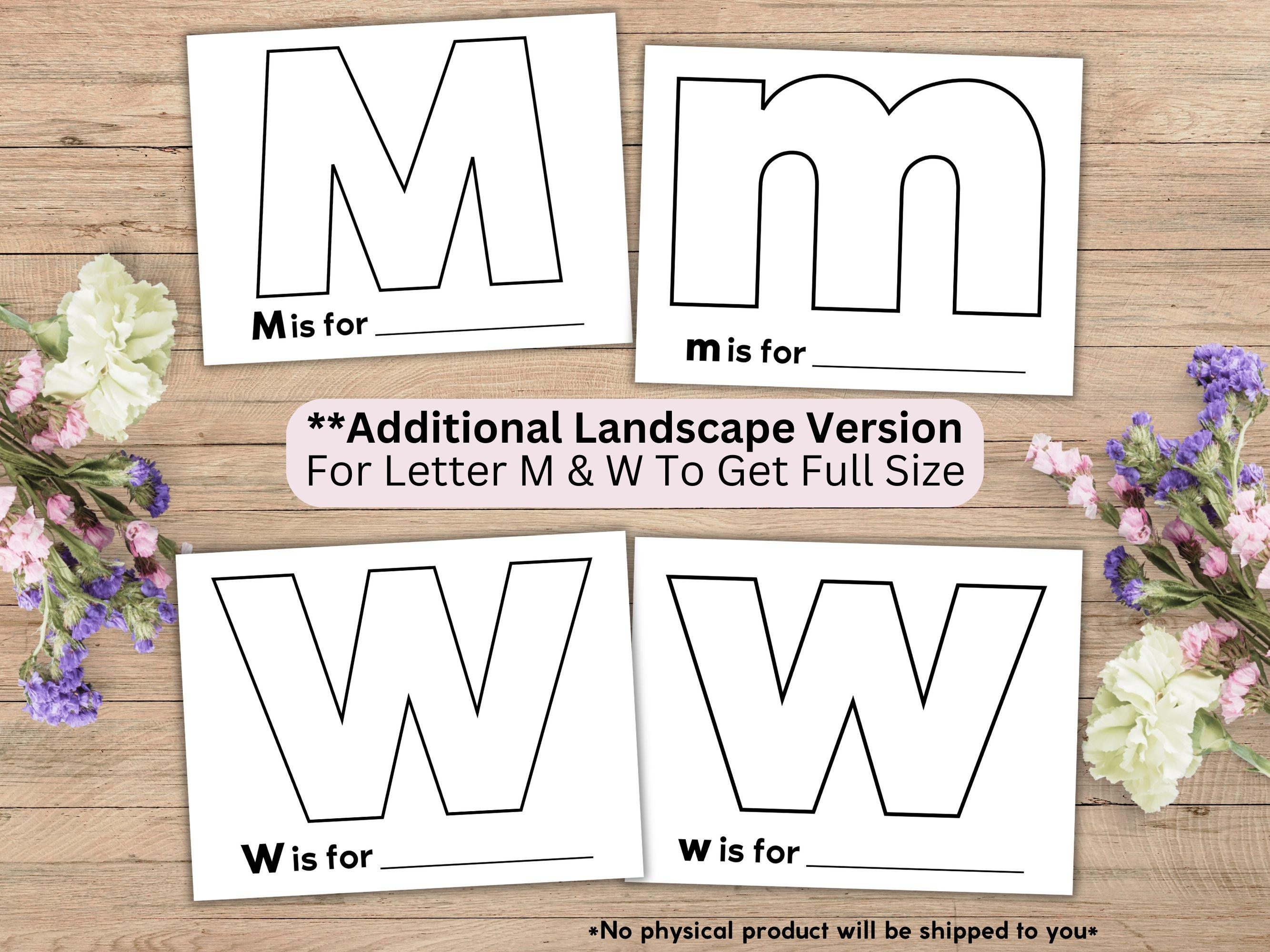 Large Block Letter Pages for Kids Alphabet Crafts, Printable Letter ...